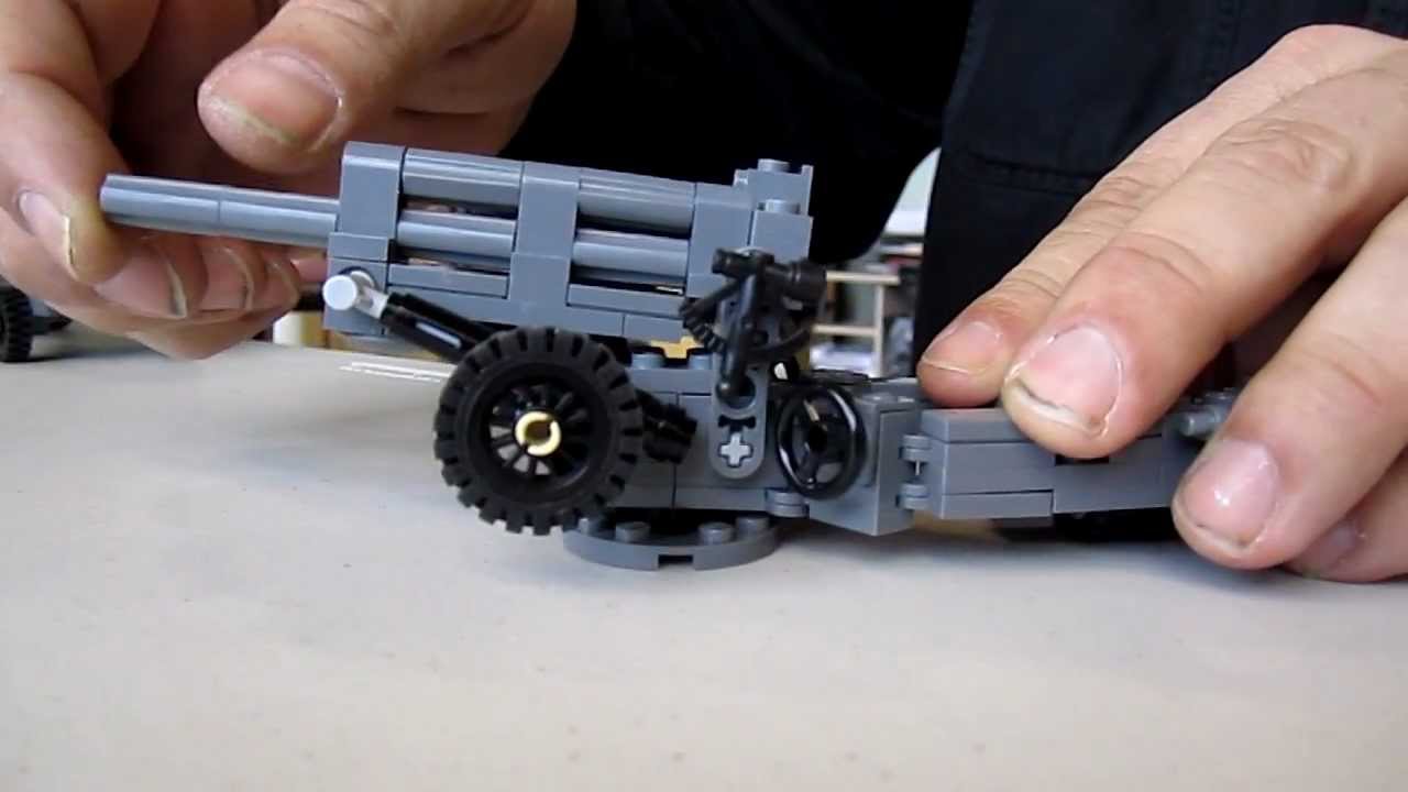Lego M102 105mm Howitzer from Brickmania - YouTube
