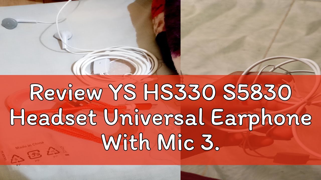 Review YS HS330 S5830 Headset Universal Earphone With Mic 3.5mm - YouTube