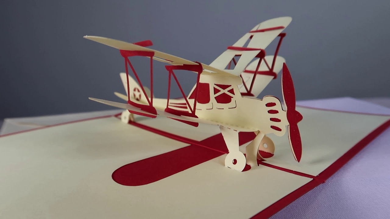 Airplane - 3D Pop Up Greeting Card - YouTube