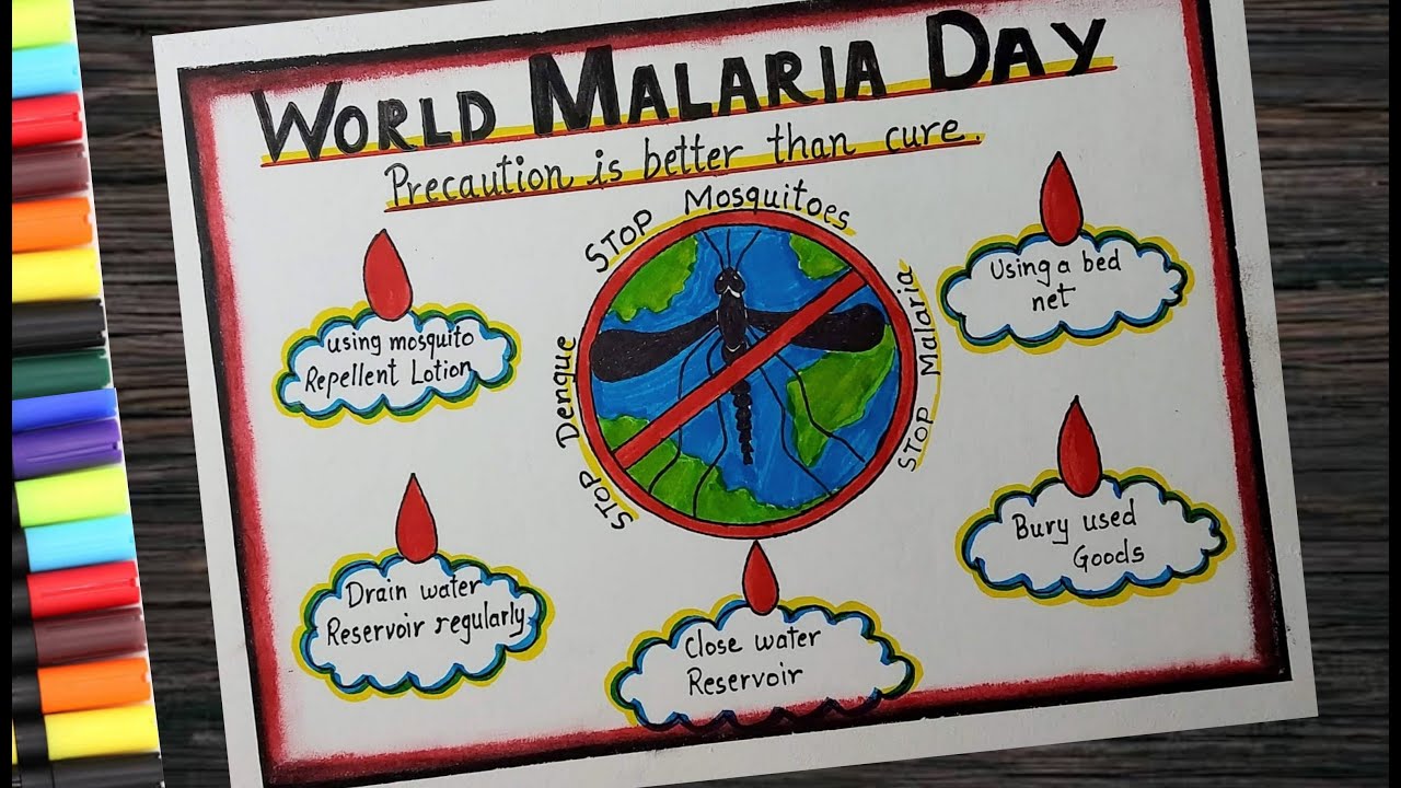 World Malaria day poster drawing l Dengue awareness drawing easy l How ...