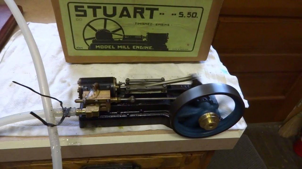 Stuart S50 Mill Engine powered by Jensen 20G - YouTube