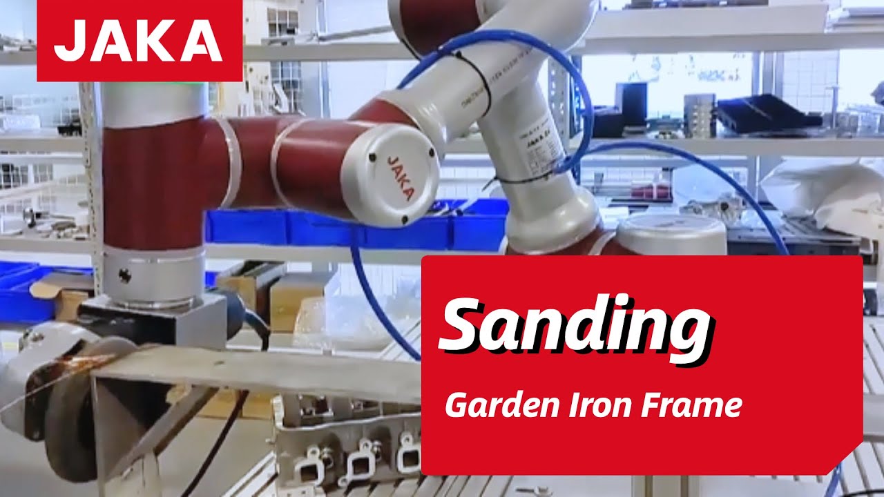 Sanding Garden Iron Frame Using JAKA Cobot! - YouTube