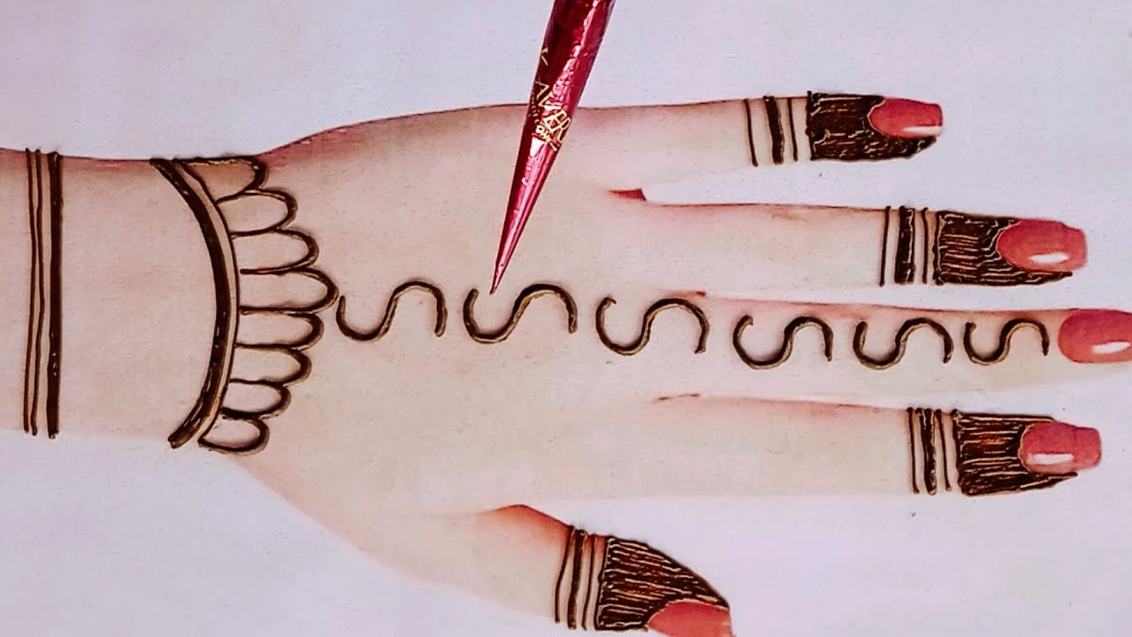 Easy & stylish S letters tricks mehndi design /// mehandi ka design ...