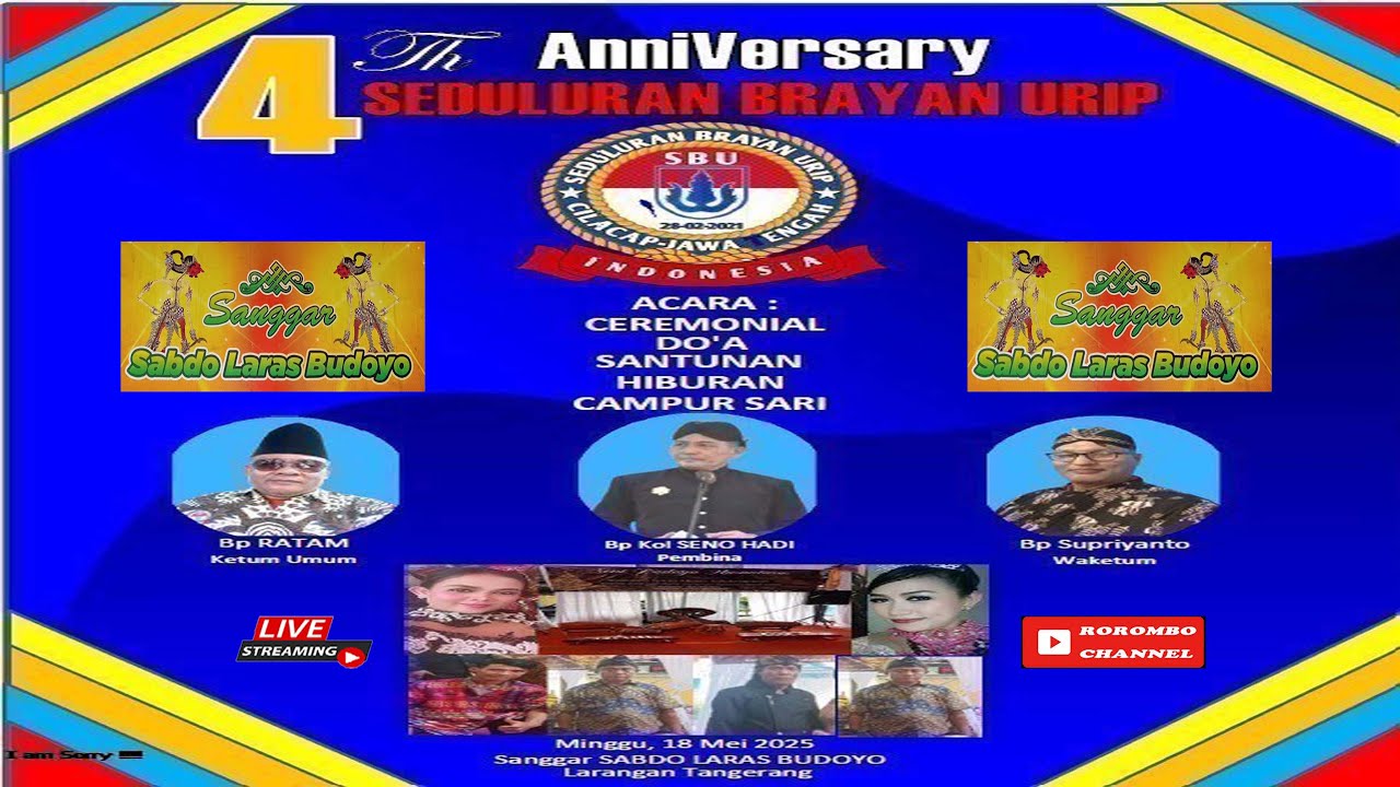 #live Aniversary yang Ke - 4 Seduluran Brayan Urip (SBU). # ...