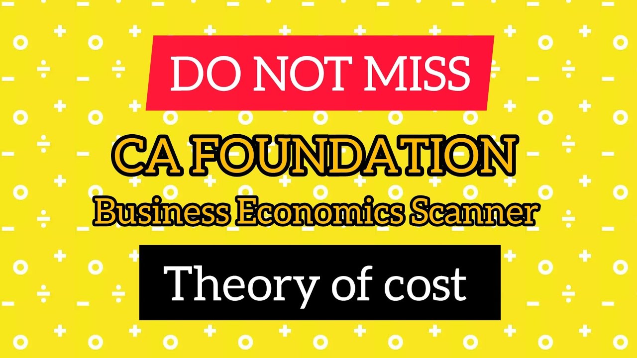 CA Foundation| Business Economics Scanner| Previous year Question paper ...
