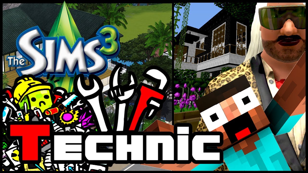 The Sims 3 meets Minecraft Tekkit: The Sims House in Minecraft - YouTube