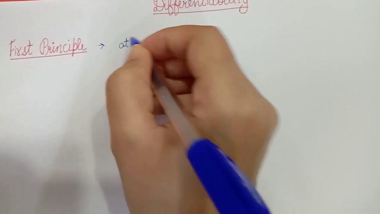 Find Derivative using First Principle - YouTube