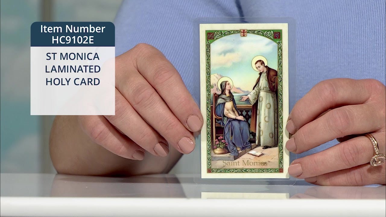 HC9102E_ST MONICA LAMINATED HOLY CARD - YouTube