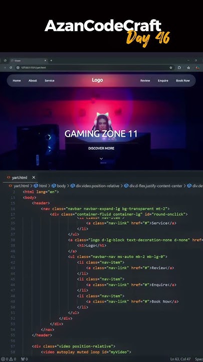 Gaming zone website 🎮 #html #coding #viralshorts #shorts #trending #javascript - YouTube