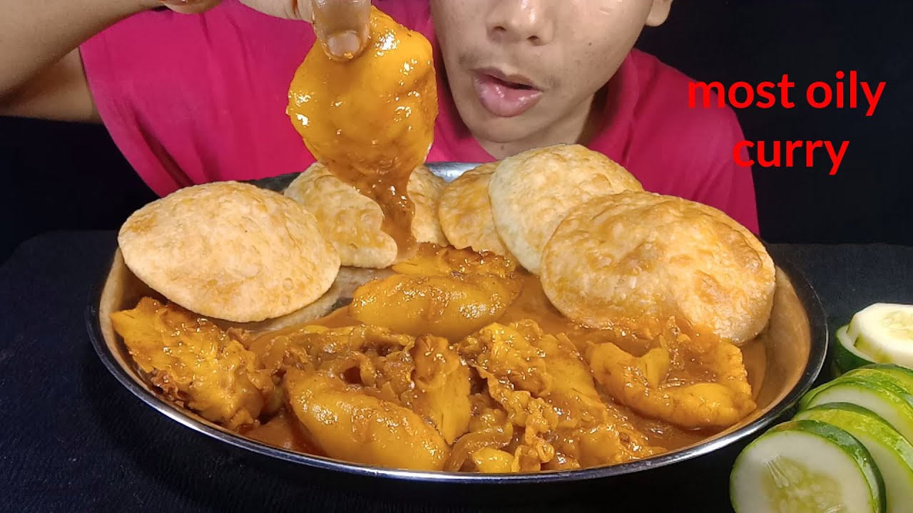 Most Oily Mutton Fat Curry With Luchi/Puri Eating show🥵 Fatty Mutton ...