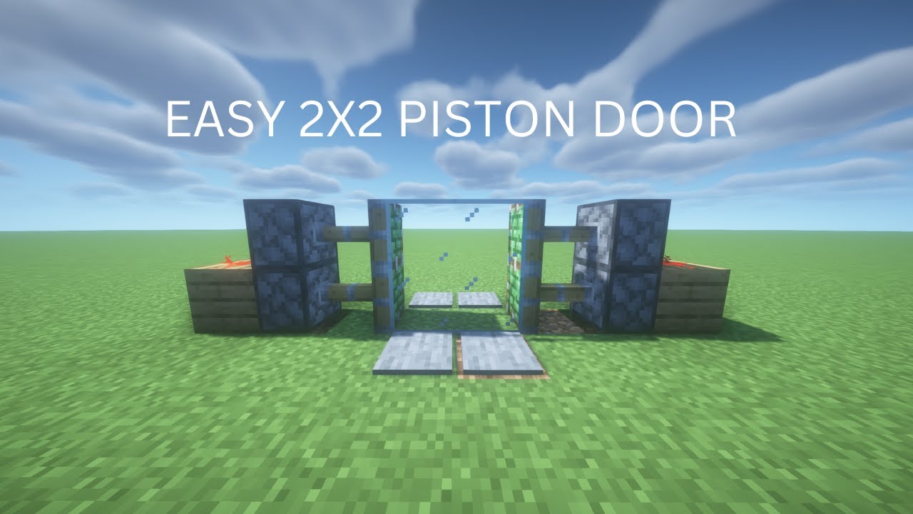 MINECRAFT 1.20+ 2x2 PISTON DOOR JAVA/BEDROCK - YouTube