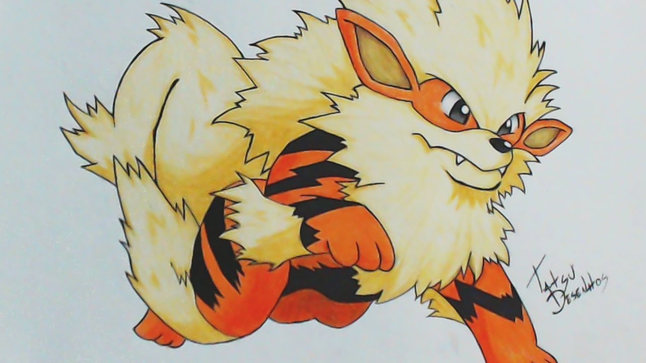 Speed Drawing - Arcanine (Pokémon) - YouTube