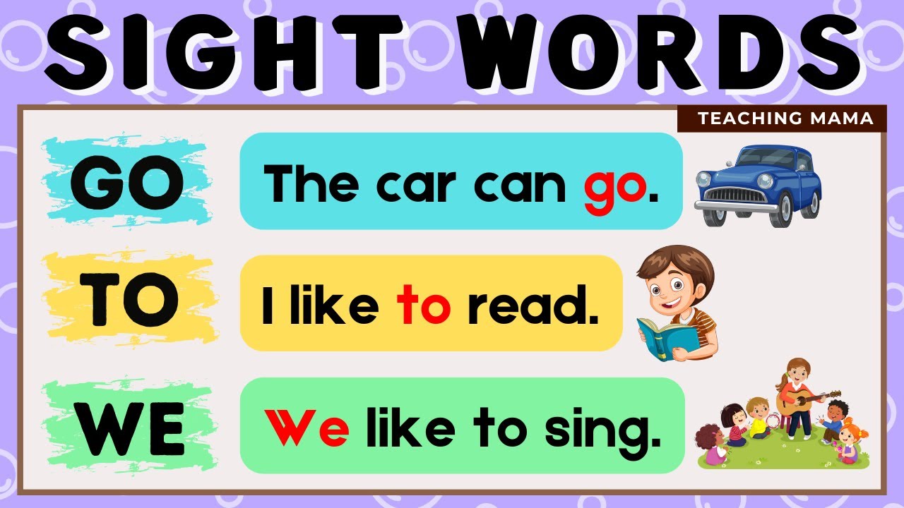 LET'S READ! | NEW SIGHT WORDS SENTENCES | GO, TO, WE | PRACTICE READING ...