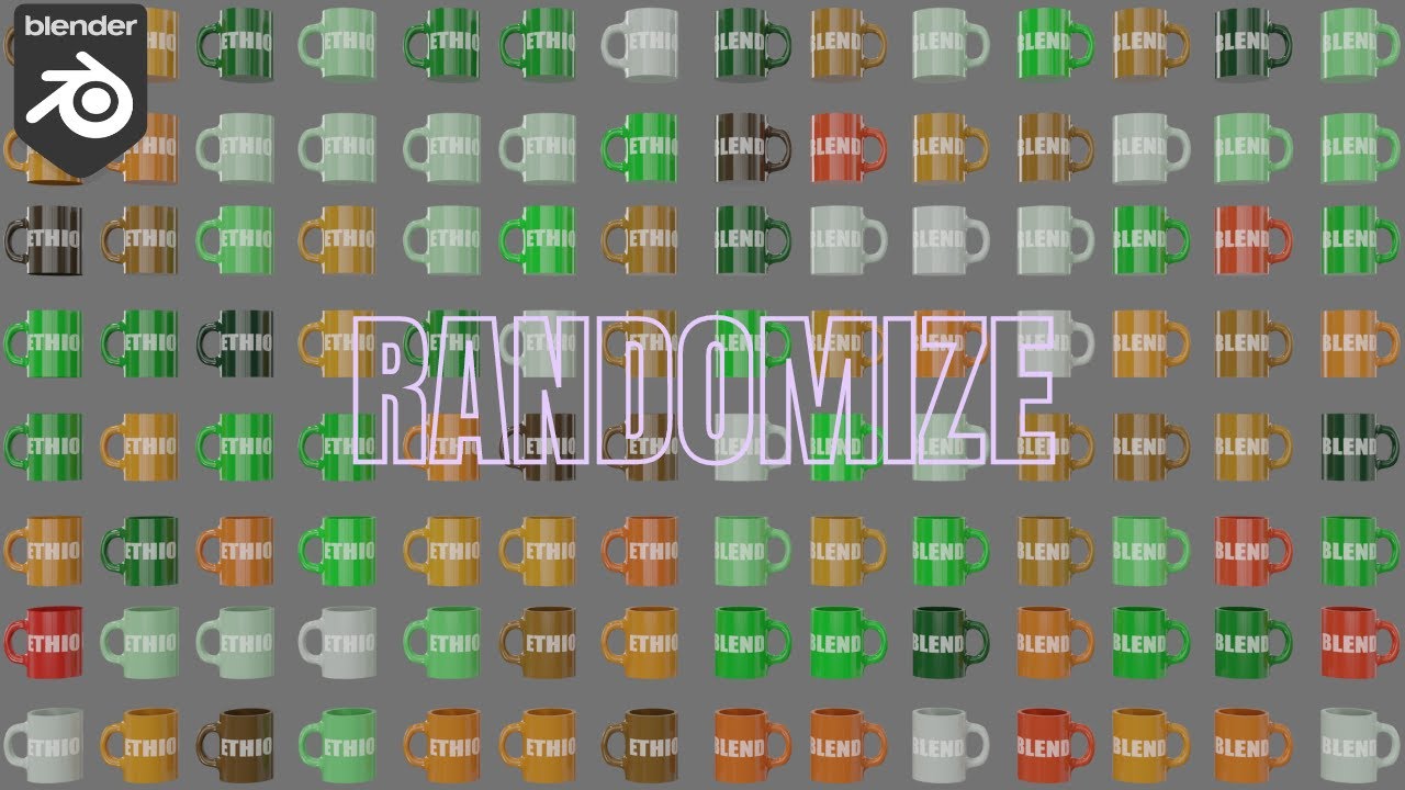 How to Create Random Cup in Blender beginner tutorial | እንዴት በብሌንደር ...