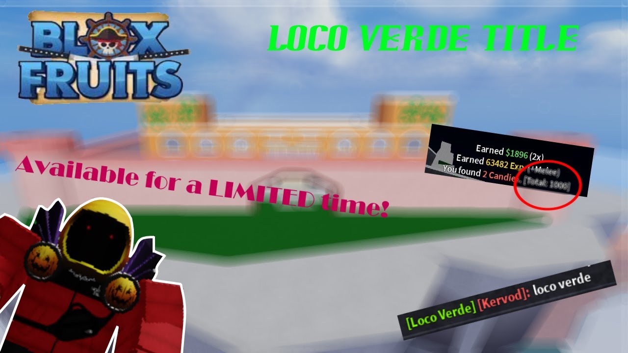 Blox fruits | How to get the new LIMITED TIME LOCO VERDE title | Update ...