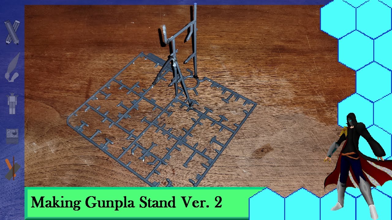 Making a Gunpla stand using runners (Version 2) - YouTube