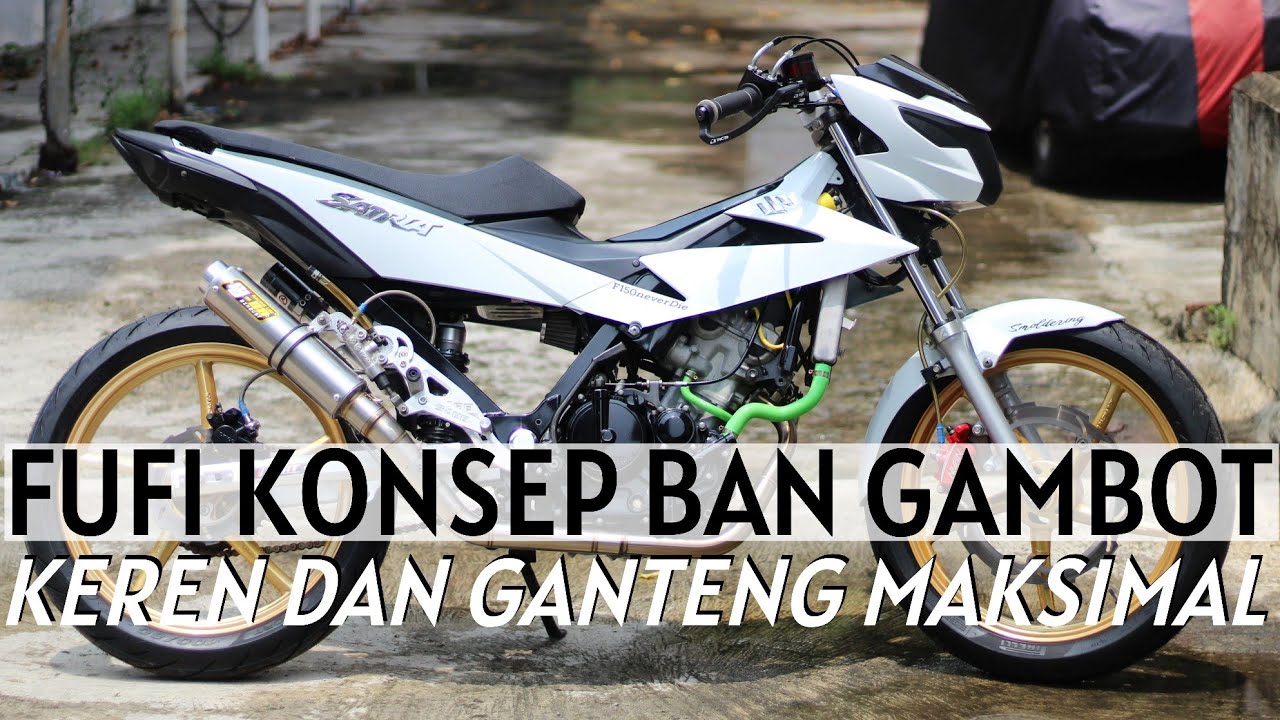 SATRIA F150 PAKAI BAN 100/80 GANTENG PARAH - YouTube