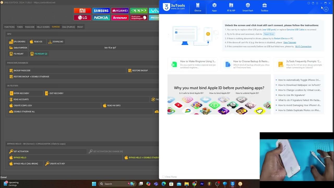 Iphone 7/7 Plus Passcode || Disable bypass done with sim working 100% by unlocktool - YouTube