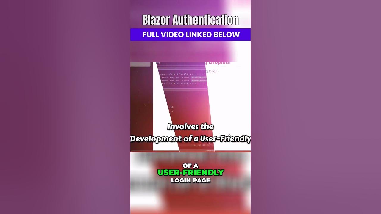 Blazor Authentication .Net 8 - #dotnetcore #aspnetcore #blazor - YouTube