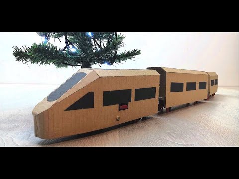 DIY High speed train out of cardboard with your own hands - YouTube