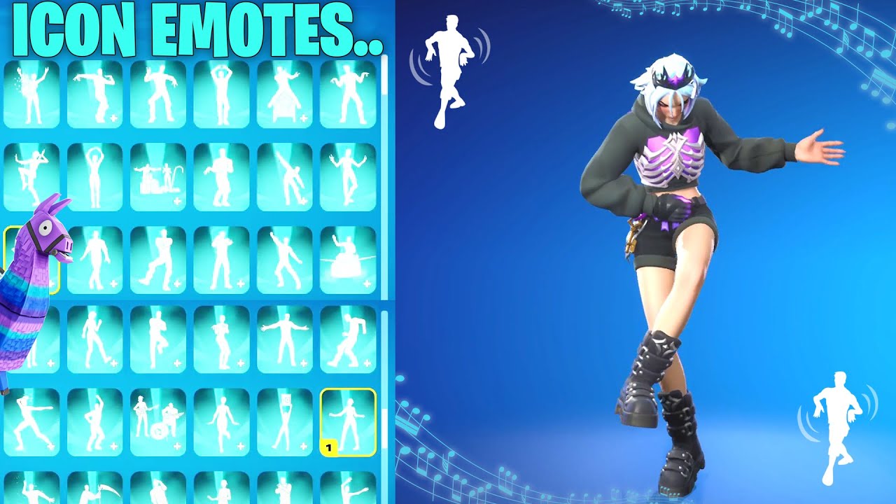 FORTNITE ICON SERIES DANCES WITH BEST MUSIC! - YouTube