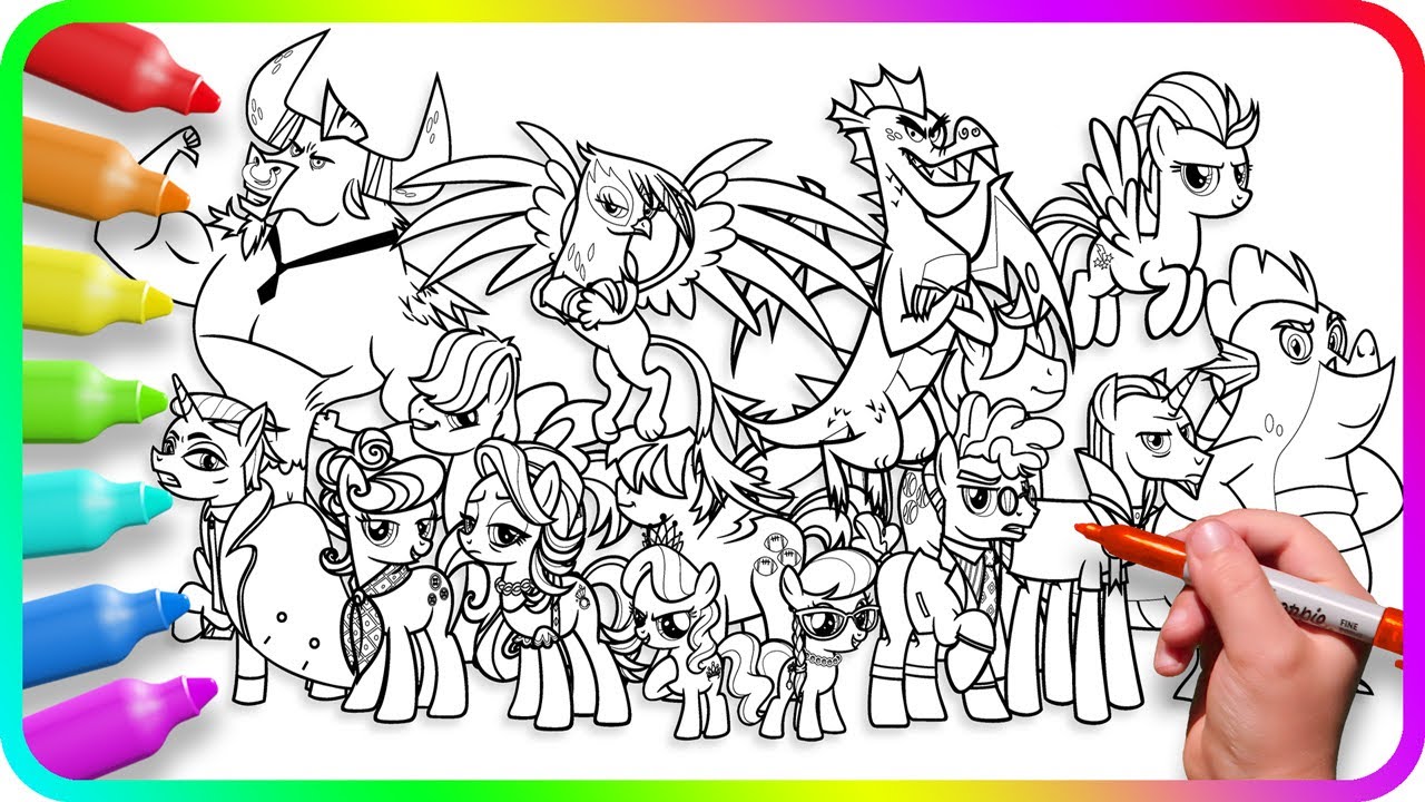 Coloring Pages MY LITTLE PONY - Bullies. How to draw My Little Pony ...
