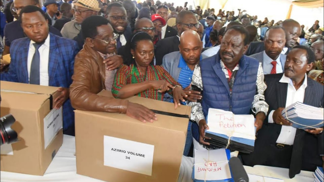 RAILA, MARTHA KARUA & KALONZO AT THE MILIMANI COURT FOR FILING OF ...