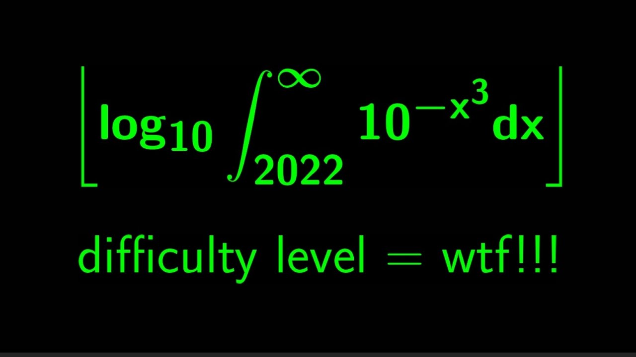 The INSANE floor integral from the 2022 MIT integration bee finals ...