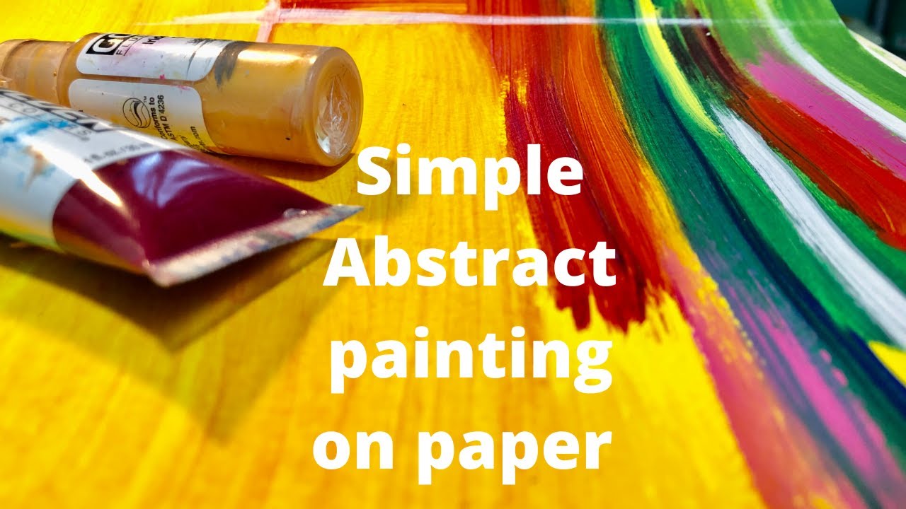 EASY ABSTRACT COMPOSITION PAINTING, Simple Acrylic Painting Demo,low ...
