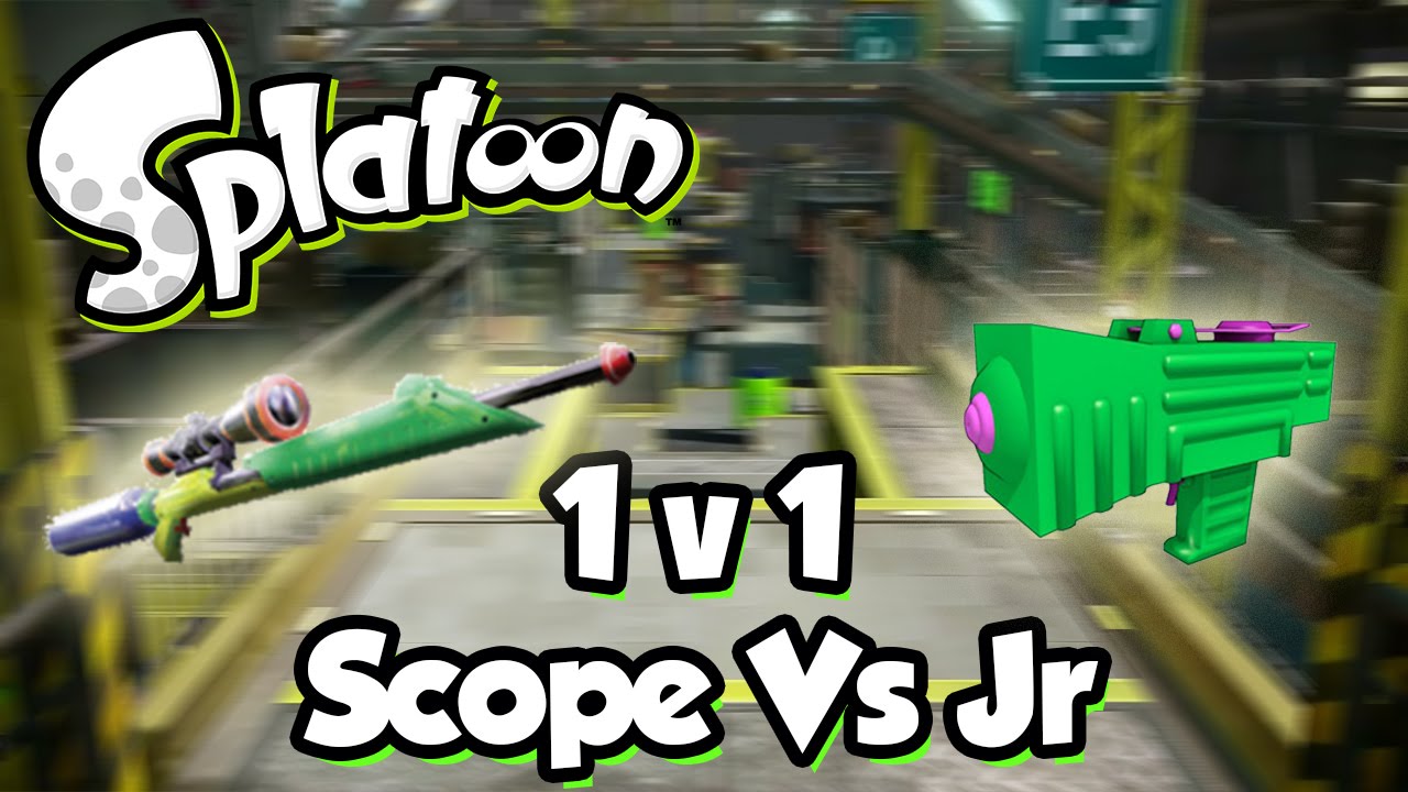 Splatoon - 1v1 SplatterScope vs Splattshot Jr - YouTube