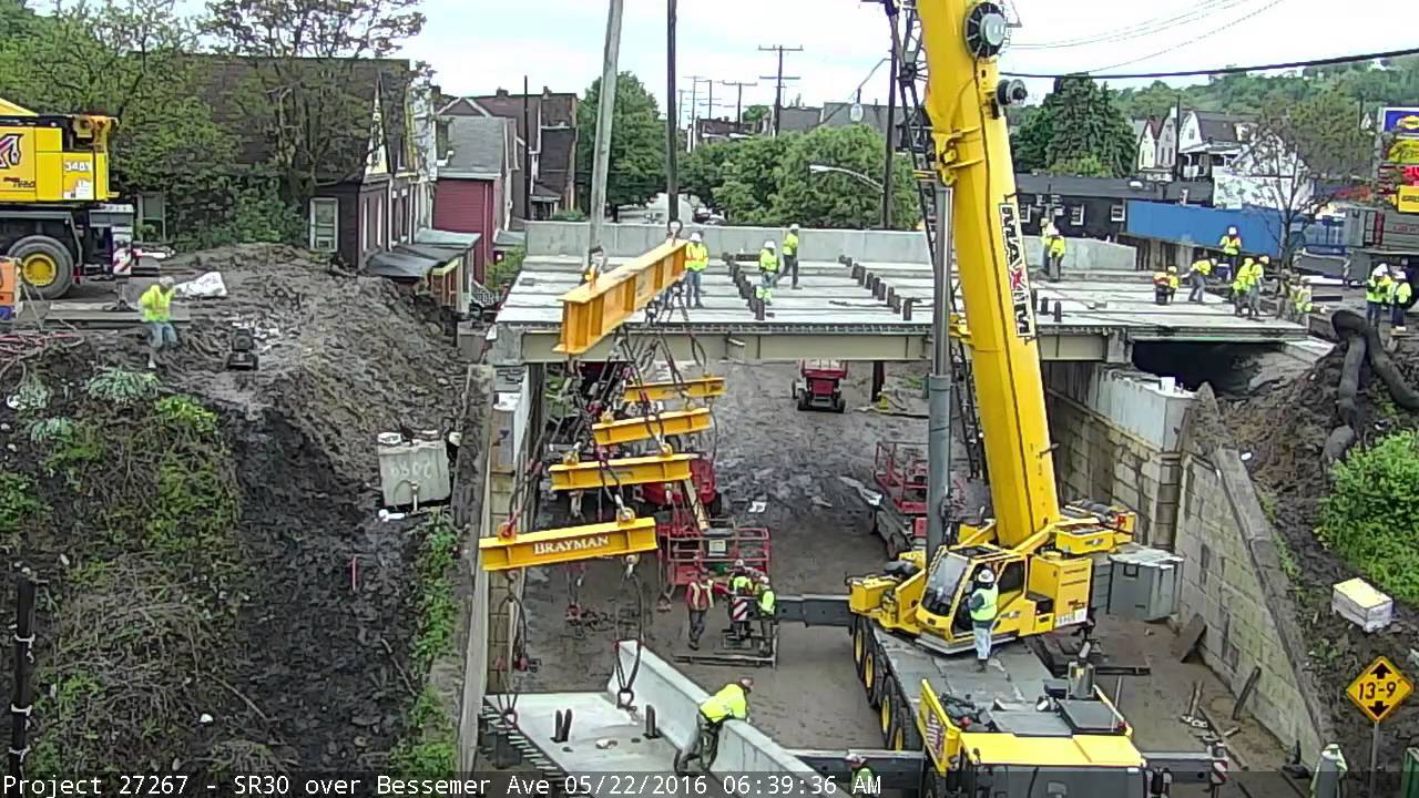 SR30 over Bessemer Rapid Bridge Replacement - YouTube