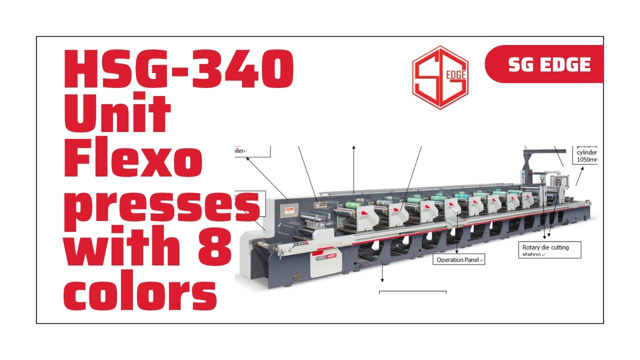 HSG 340 UNIT FLEXO PRESSES with 8 COLORS | SG EDGE | Printing ...