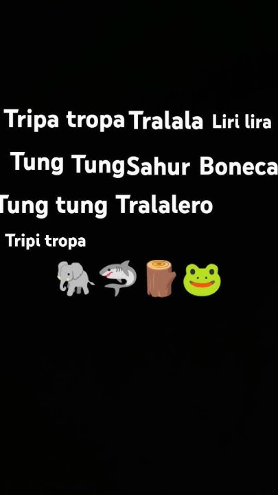 tripa tropa tralala liri lira tung tung sahur boneca tung tung ...