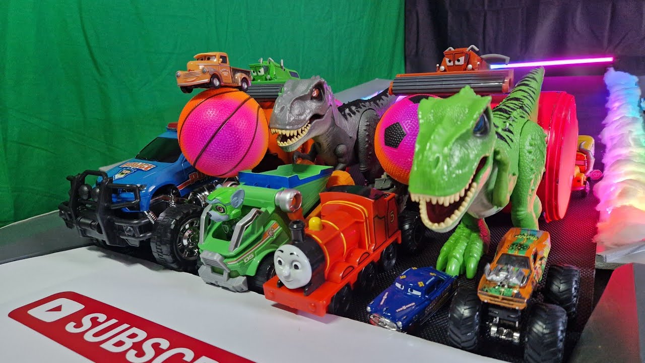 Disney Pixar Cars Treadmill Racing | Hotwheels Monstertruck | Paw ...
