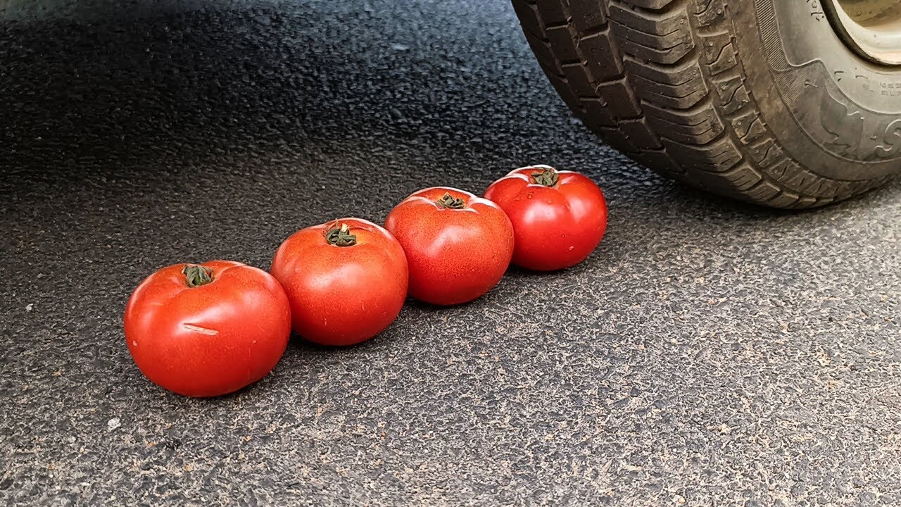 Car vs Tomato Experiment video//Fruits amazing experiment video//crazy ...