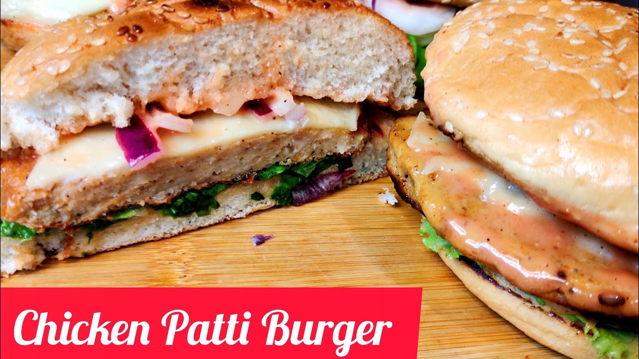 chicken patty Burger recipe | how to make chicken patty Burger at home ...