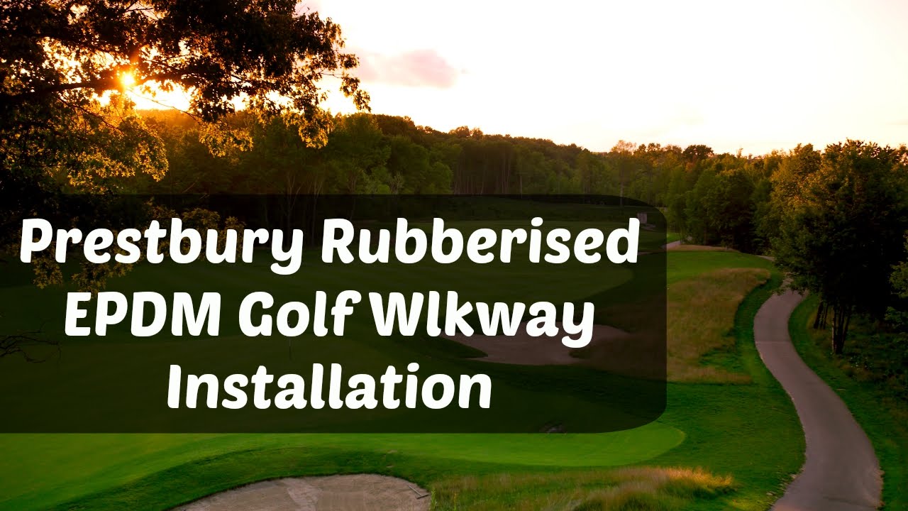 Prestbury Rubberised EPDM Golf Walkway Installation - YouTube