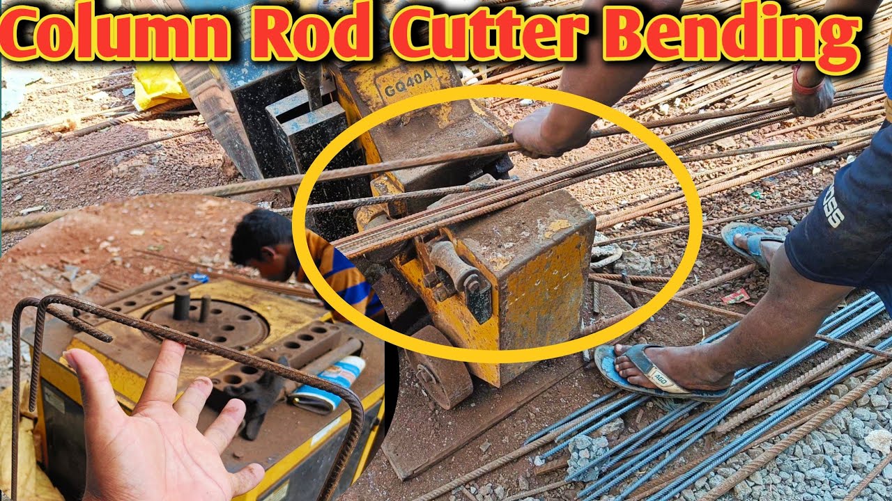 Automatic Rod Bending cutting machine house construction RCC work - YouTube