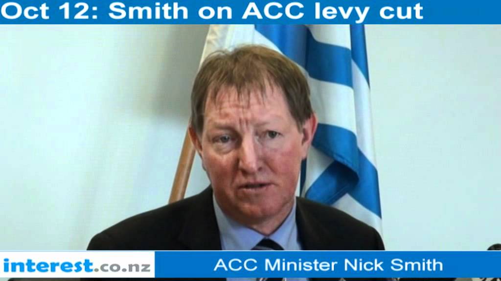 Nick Smith on ACC levy cut - YouTube