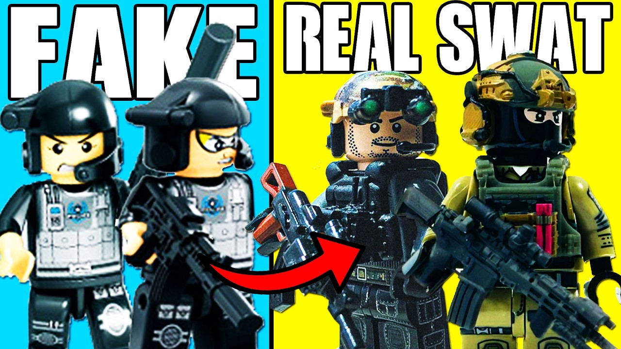 Fake VS Real LEGO SWAT Minifigures... - YouTube