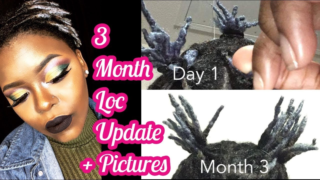 3 MONTH LOC UPDATE + Pictures | My Hair Journey - YouTube