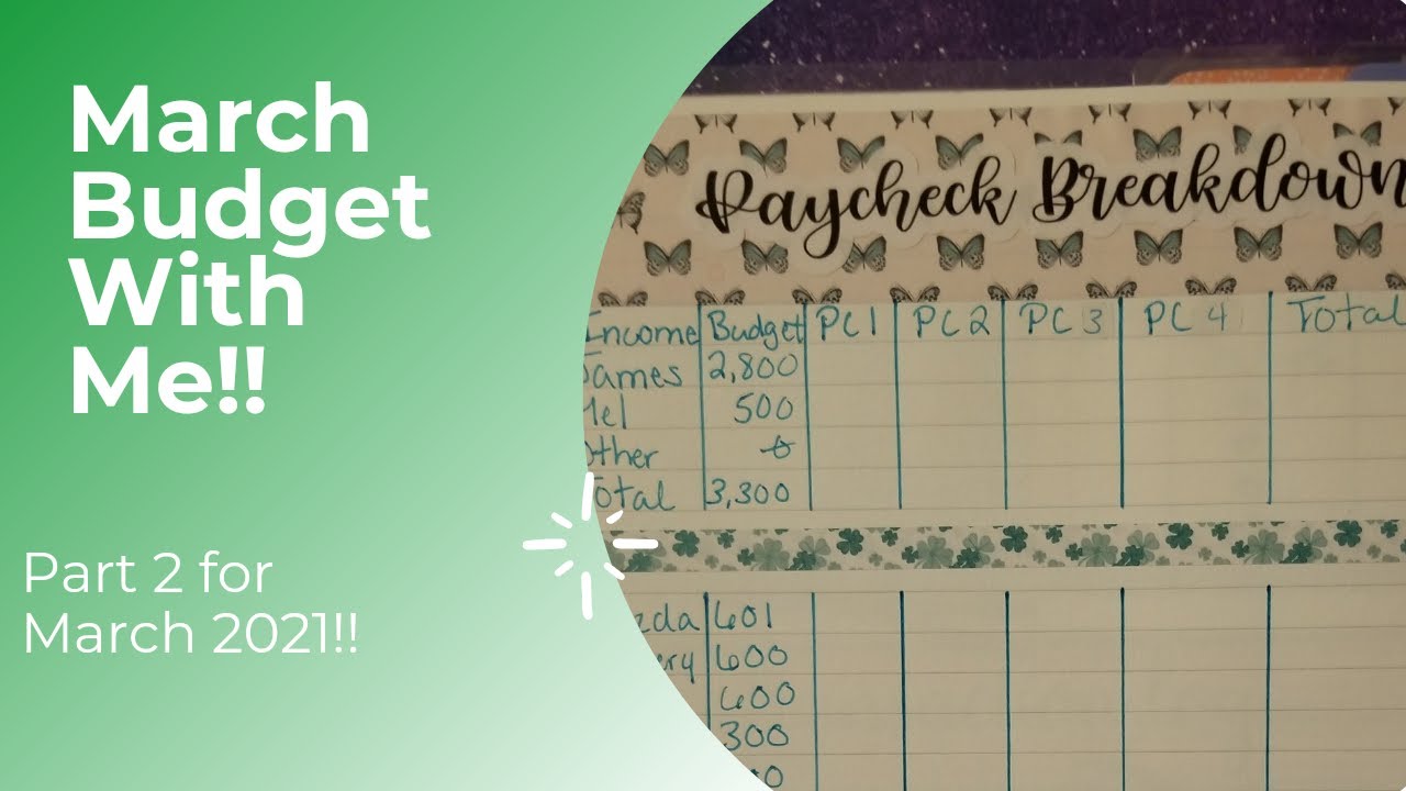Budget with Me|| Part 2 of March Budget|| Budgeting 2021|| Also ...