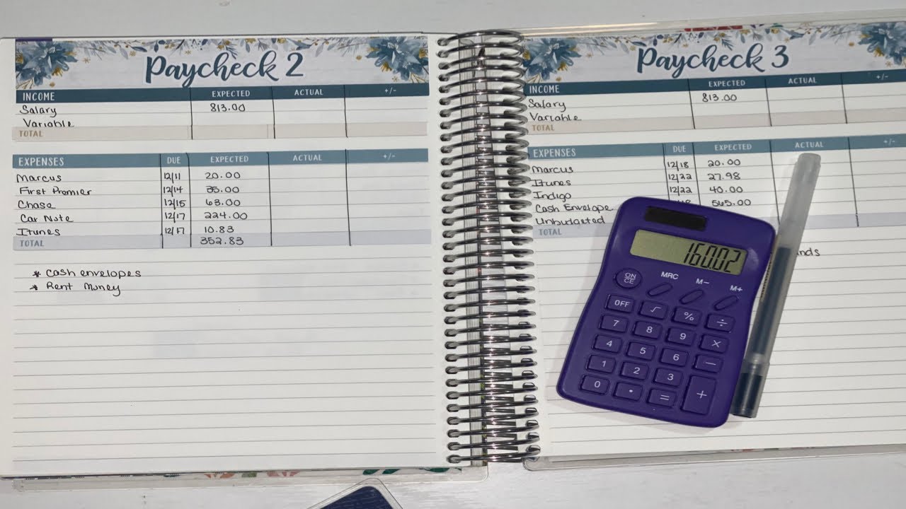 Budget With Me : Paycheck 2&3 - YouTube