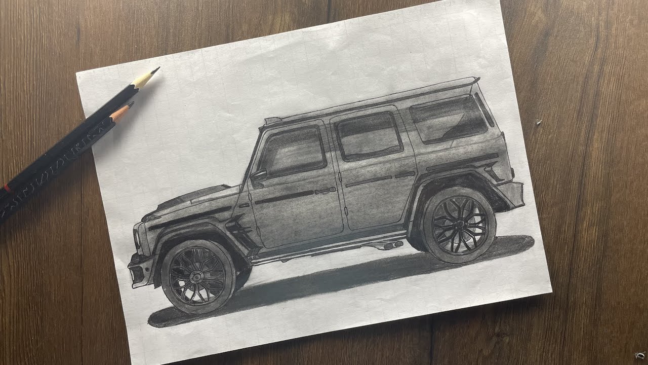 Mercedes Benz G63 AMG Pencil Sketch - YouTube