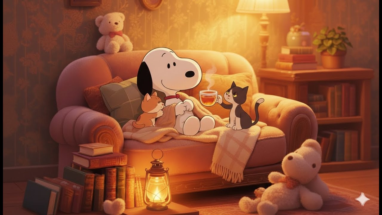 Snoopy’s Cozy Autumn Evening 🍂 | Lo-Fi Beats to Study, Relax & Dream 🌙 ...