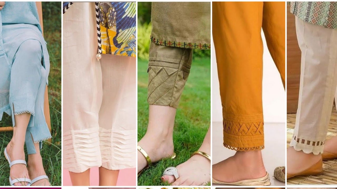 latest trouser designs || lawn trouser designs ideas || summer trouser ...