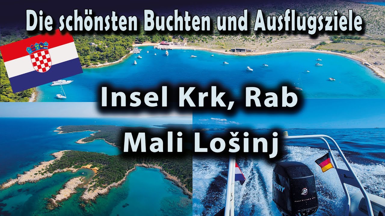 Buchten & Ausflugsziele mit Boot auf den Inseln Krk, Rab und Mali ...