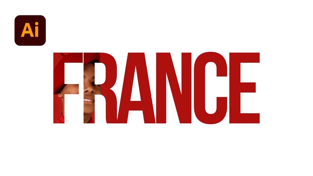 How to make a Clipping Mask with Text in Illustrator CC - YouTube