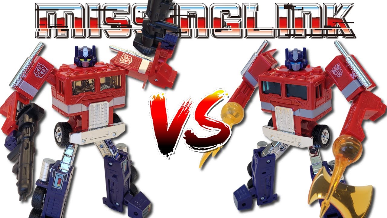 Unboxing and Comparison: Transformers Optimus Prime Missing Link C01 vs C02 - YouTube