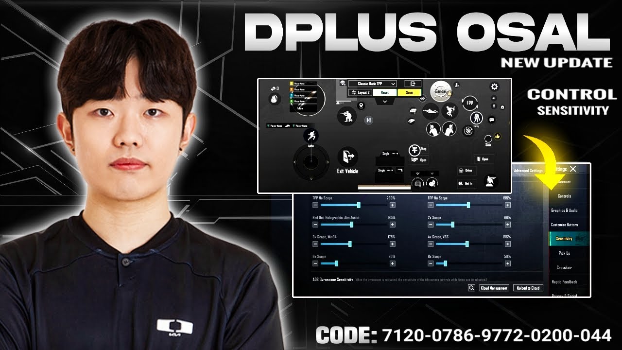 오살 OSAL SENSITIVITY + CONTROL SETTINGS OSALㅣ5 Finger + Gyro | PUBGM ...